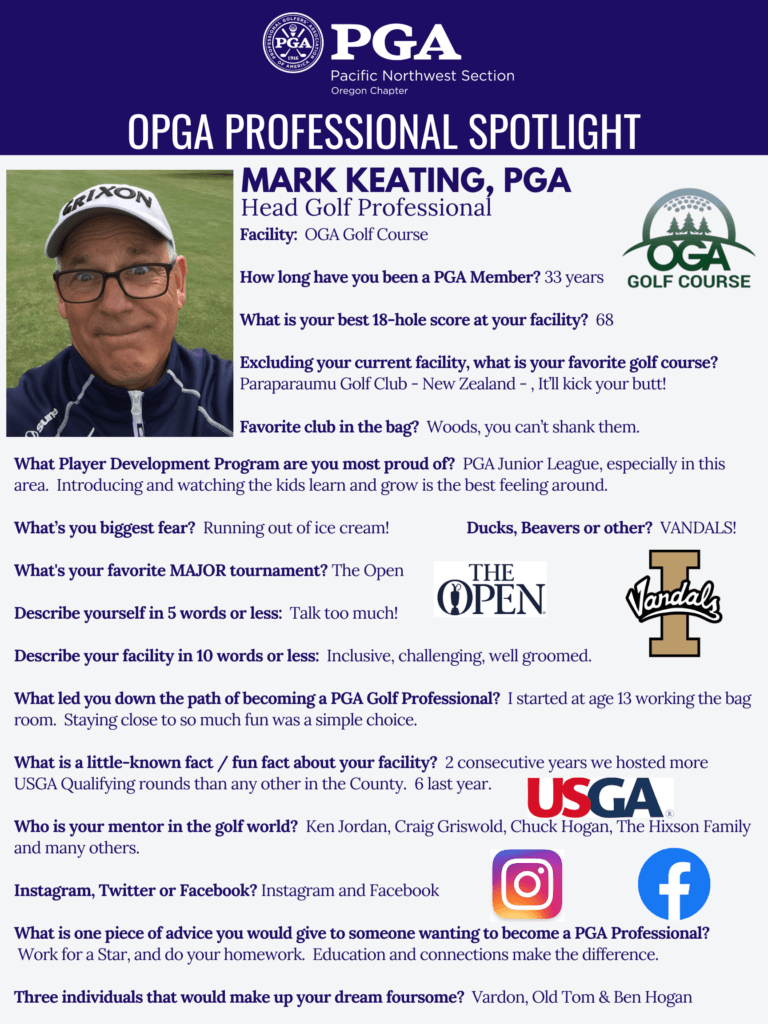OPGA Spotlight – Mark Keating | Oregon Chapter PGA