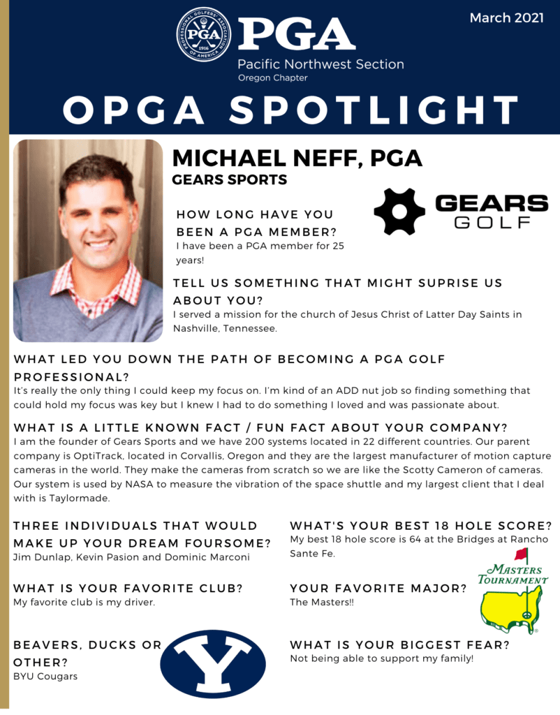 OPGA Spotlight – Michael Neff | Oregon Chapter PGA