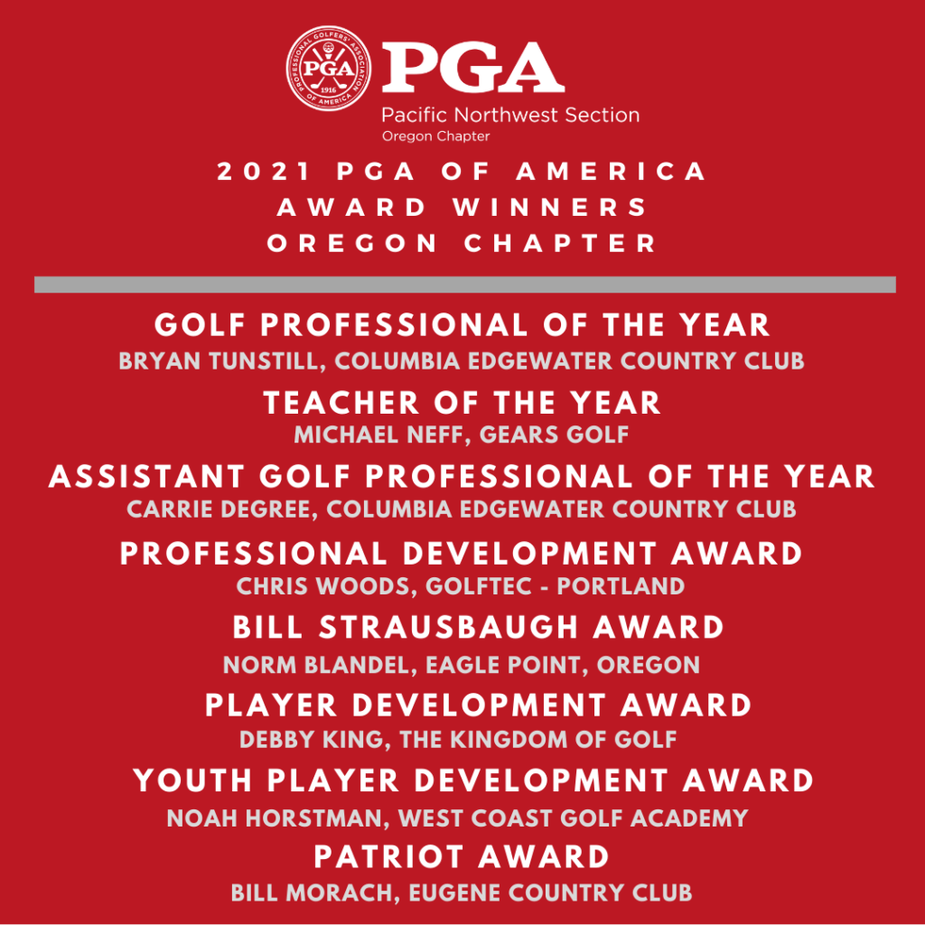 2021 OPGA Award Winners Announced | Oregon Chapter PGA