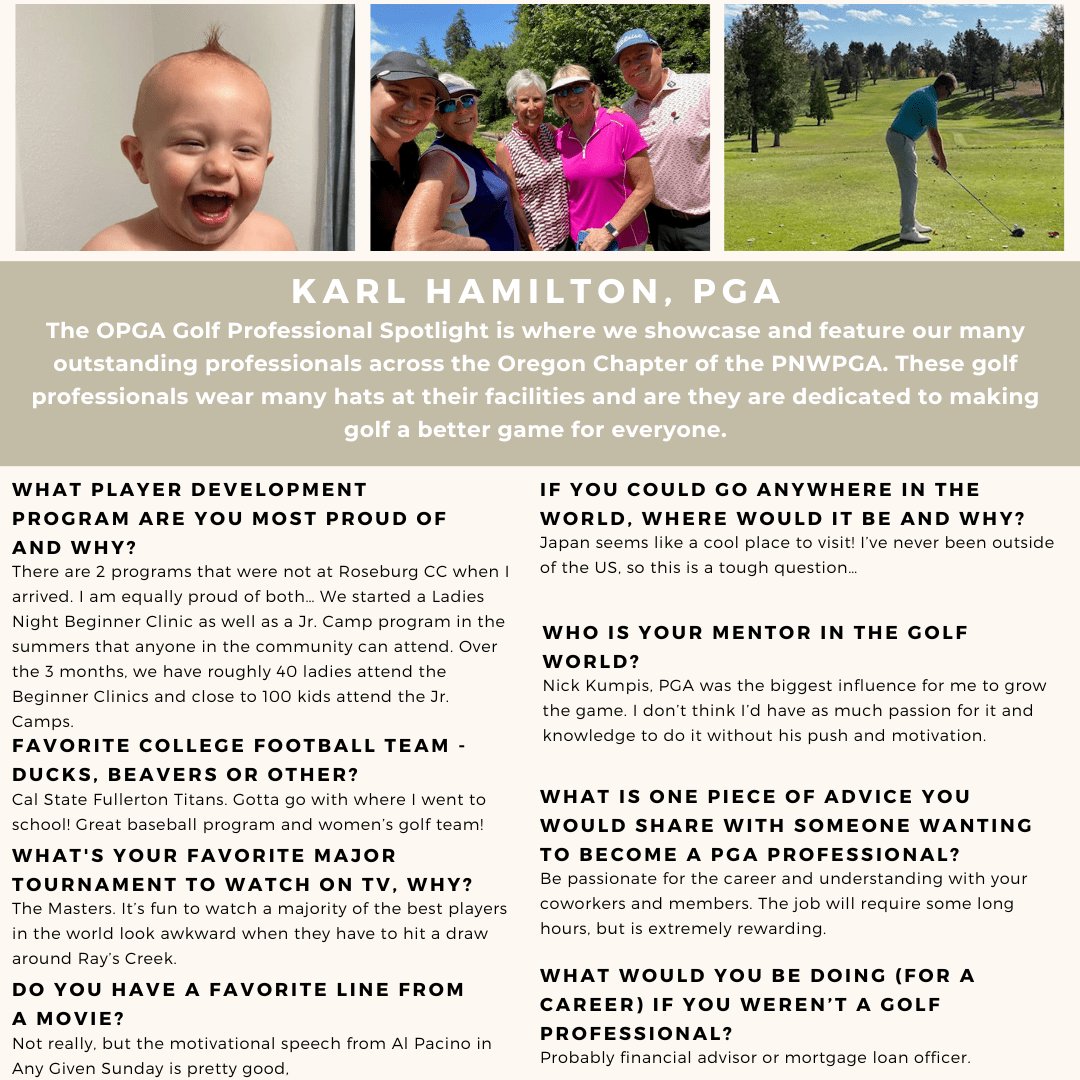 OPGA Spotlight – Karl Hamilton, PGA | Oregon Chapter PGA