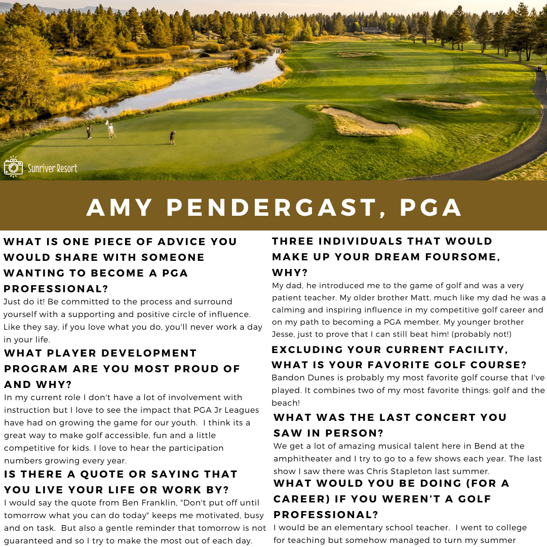 OPGA Spotlight – Amy Pendergast, PGA | Oregon Chapter PGA